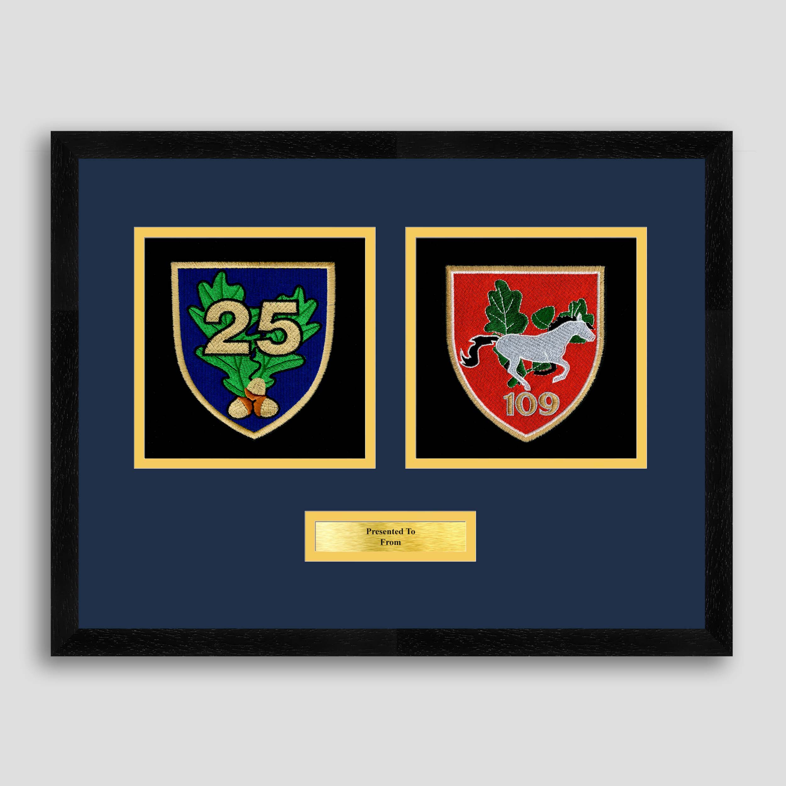 25 Royal Logistic Corps & 109 Squadron Embroidery Framed – Mark Fell ...