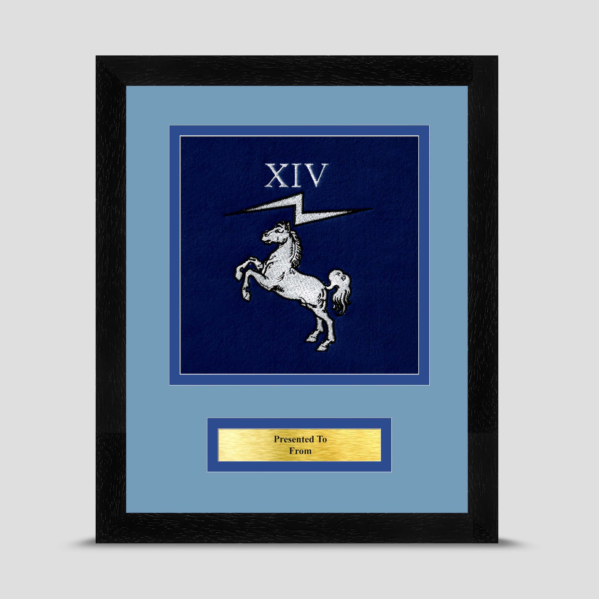 14 Signal Regiment Embroidery Framed Presentation - Military Framing ...