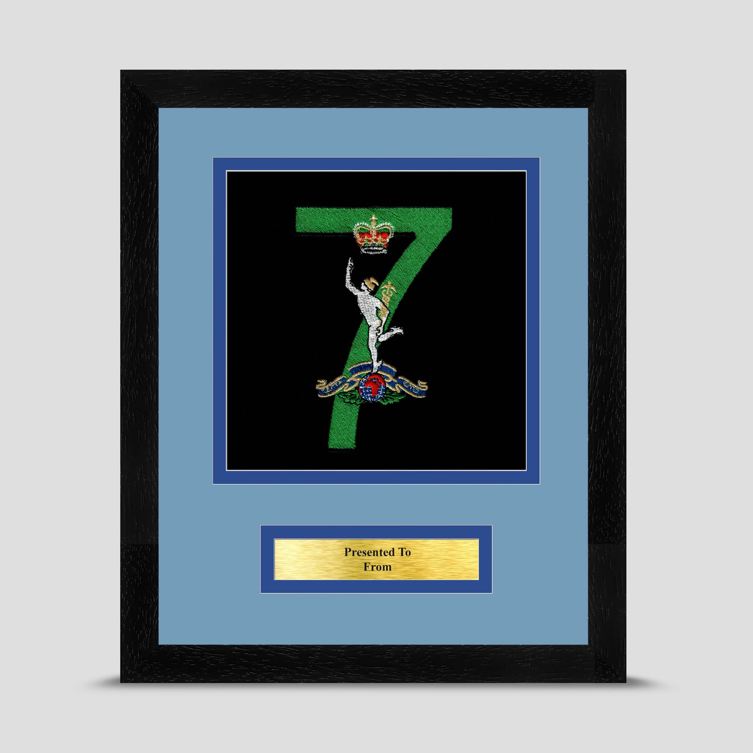 7 Signal Regiment Embroidery Framed Presentation - Military Framing ...