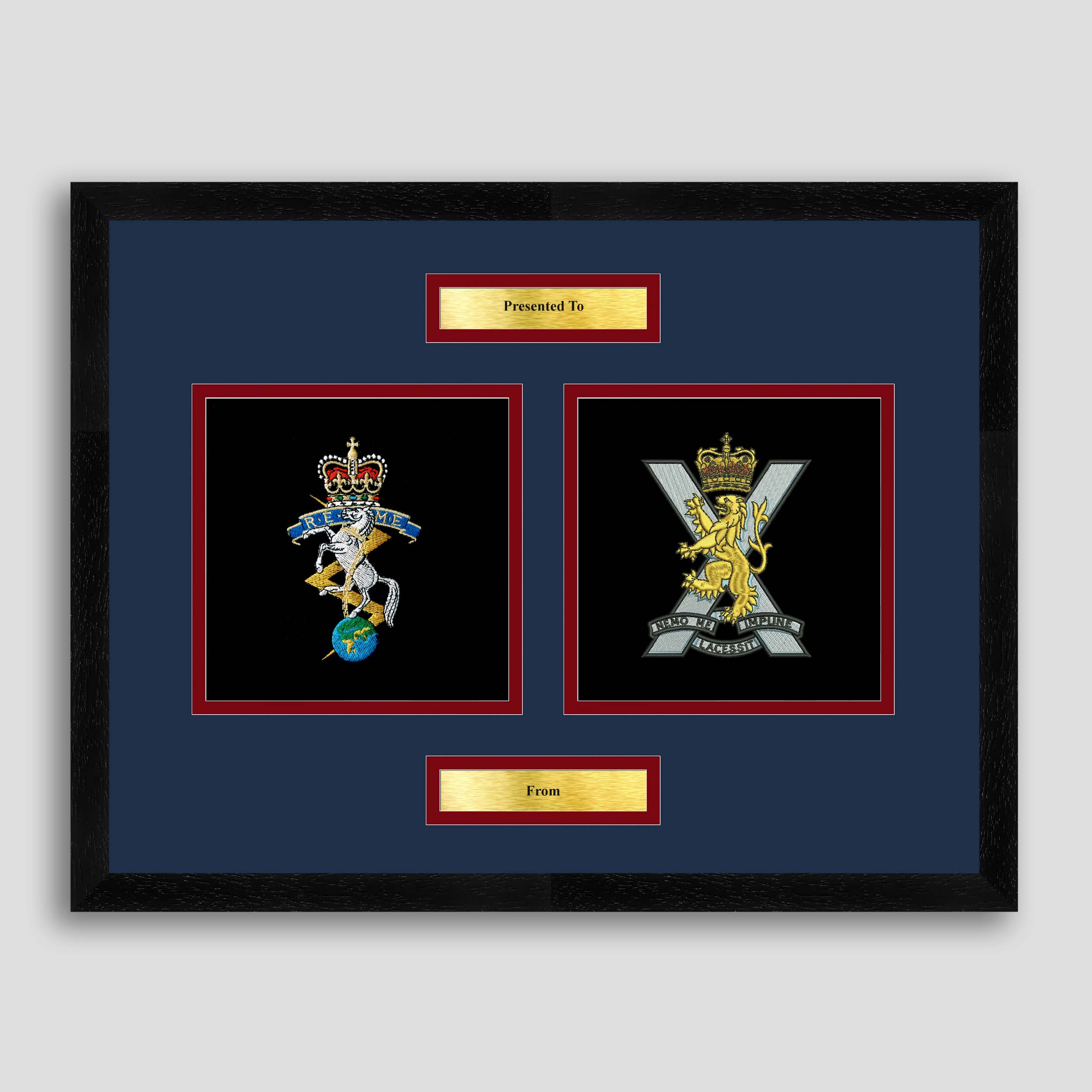 Royal Regiment of Scotland & REME Embroidery Framed Presentation – Mark ...