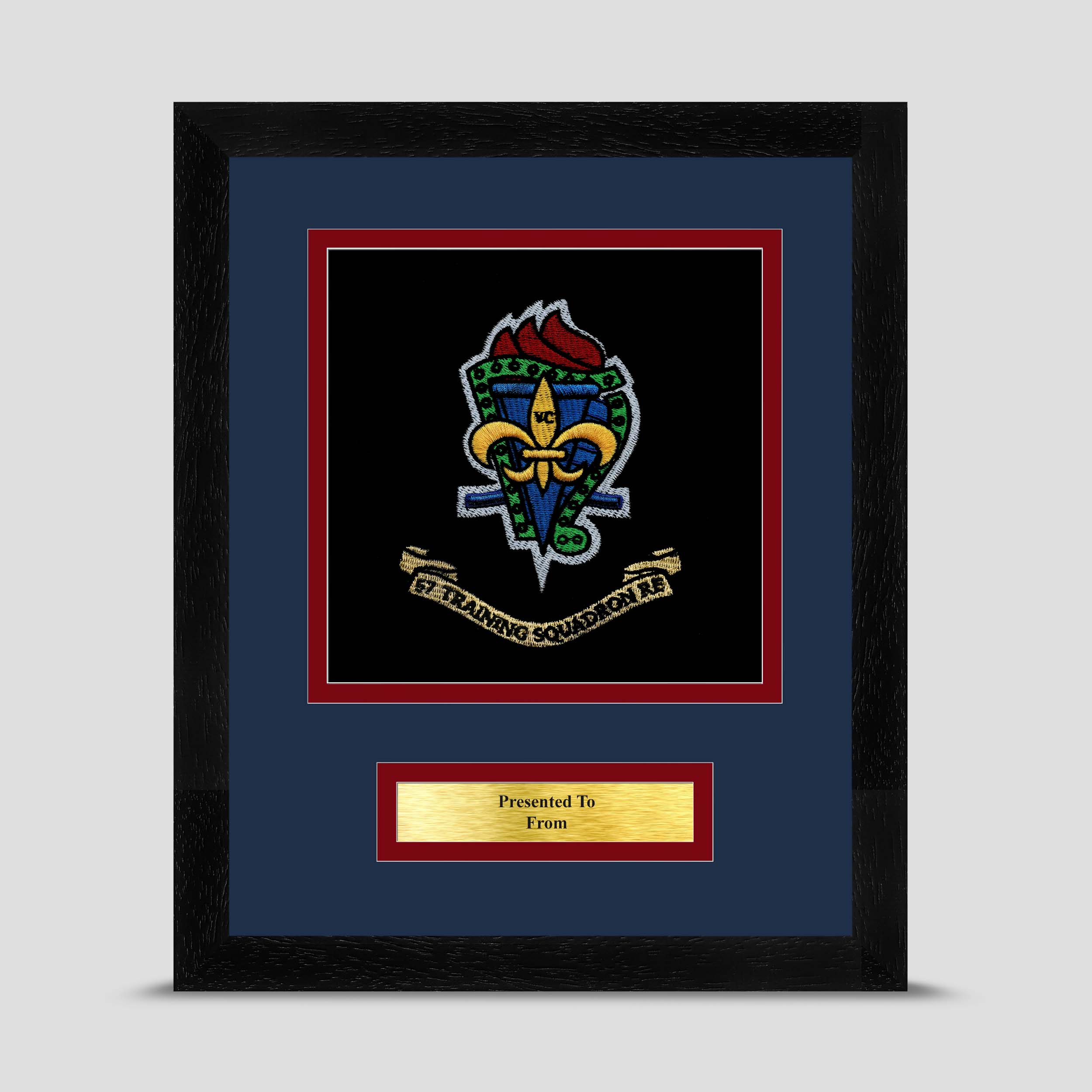 57 Training Sq 3 RSME Embroidery Framed Presentation-Military Framing ...