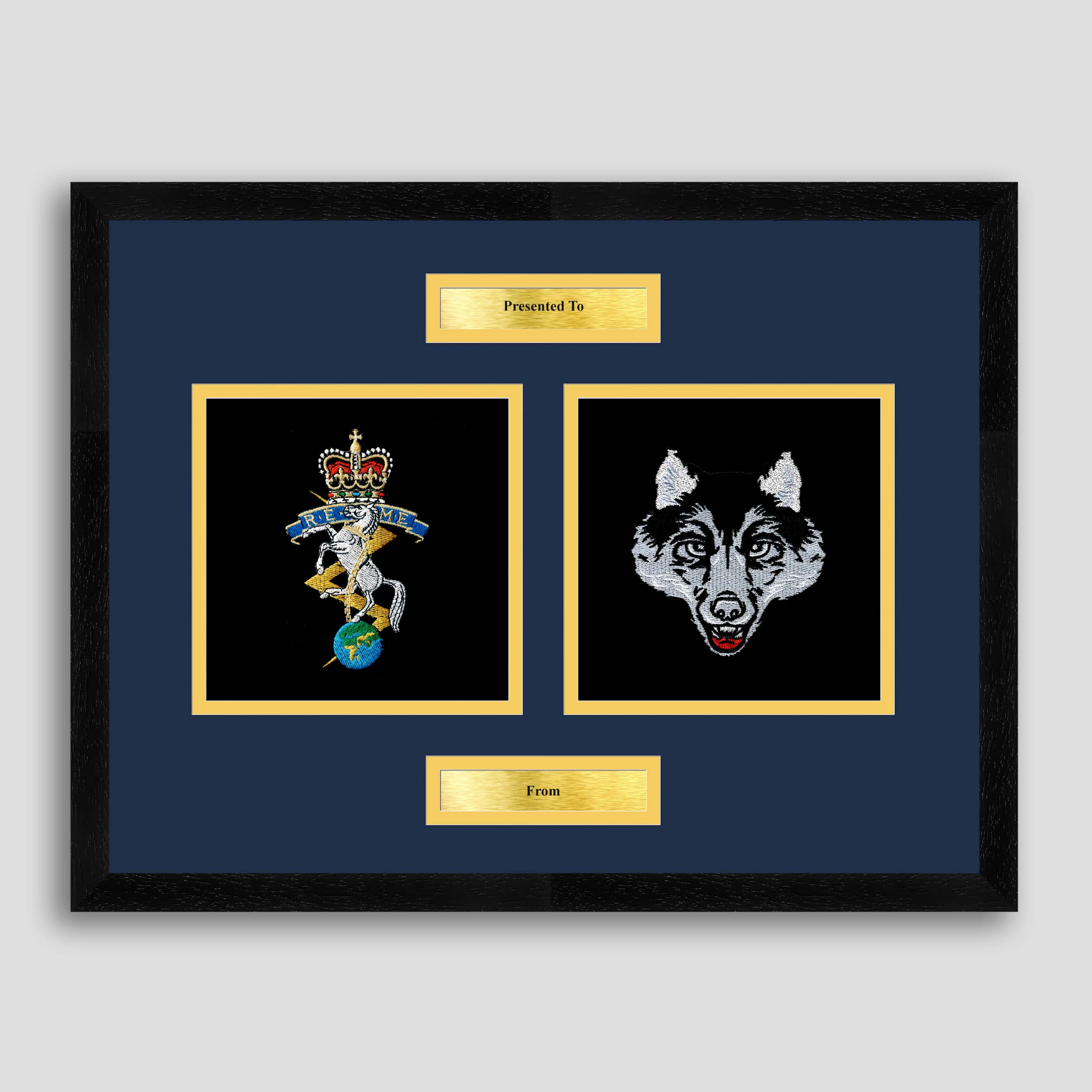 27 Royal Logistic Corps & REME Embroidery Framed – Mark Fell Photo Centre