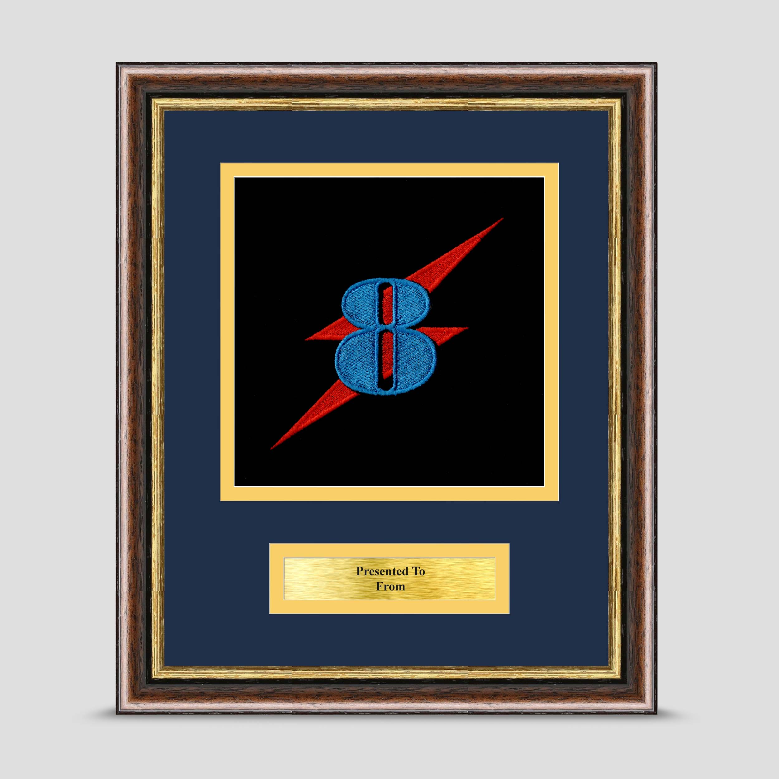 8 Fuel & General Transport Sqn 27 RLC Embroidery Framed Presentation ...