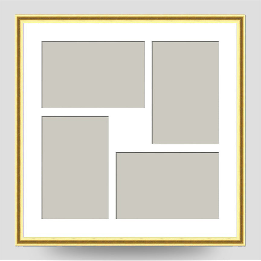 Classic 30x30cm Small Gold Cushion Picture Frame Multi picture mount ...