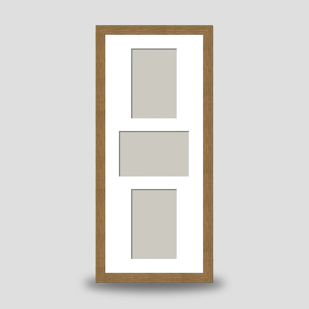 Classic Oak Style Triple Photo Frame available in 5x3.5, 6x4 & 7x5 siz ...